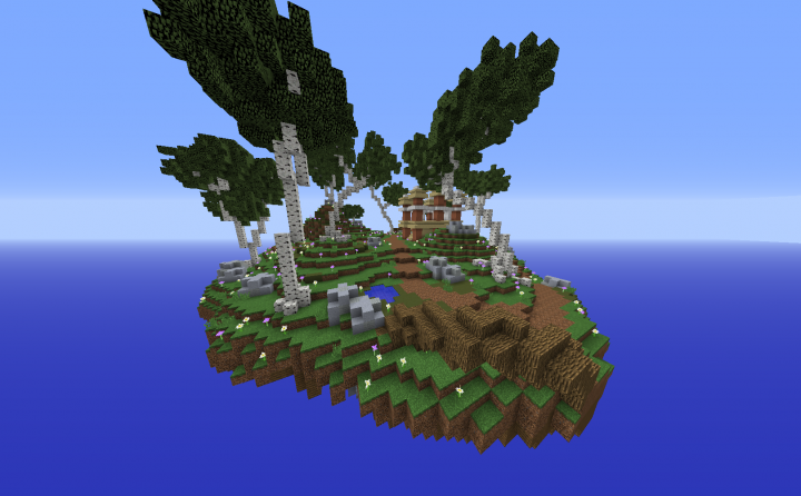 Beautiful Floating Birch Forest Spawn [100x100] Minecraft Map