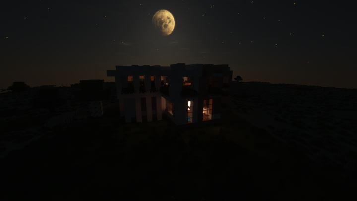 Night Night Modern House Minecraft Map