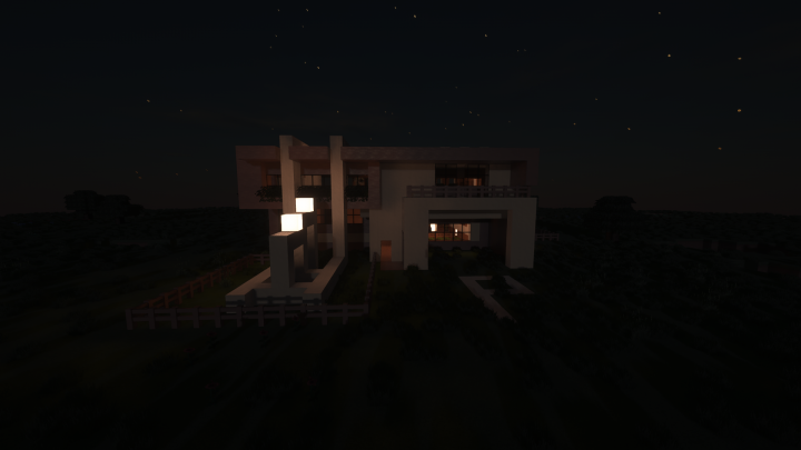 Night Night Modern House Minecraft Map