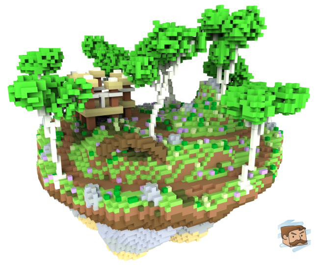 Beautiful Floating Birch Forest Spawn [100x100] Minecraft Map