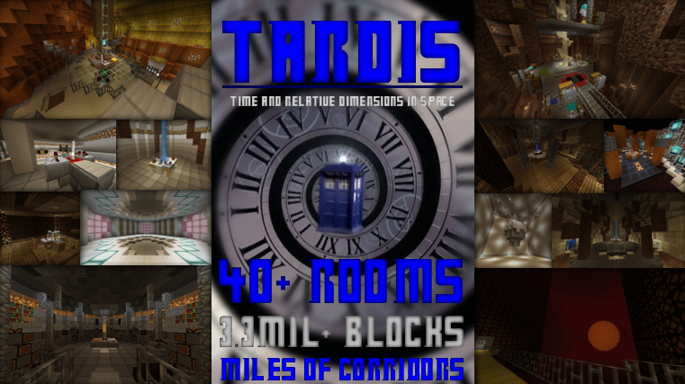 TARDIS [40+ ROOMS, MASSIVE] (Doctor Who) Minecraft Map