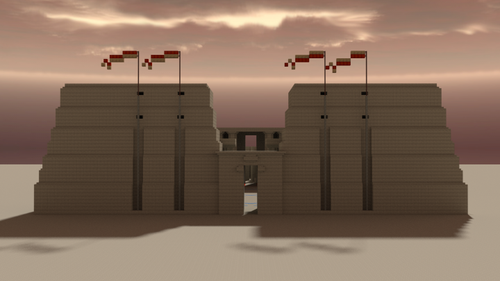 Templo Egipcio / Réplica del Proyecto Temple of Horus Minecraft Map