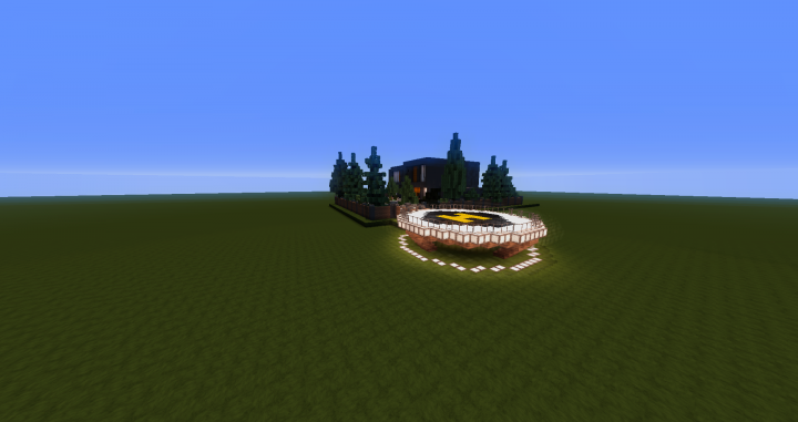 Modern House with a helipad Minecraft Map