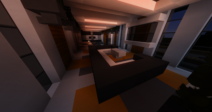 Modern House with a helipad Minecraft Map