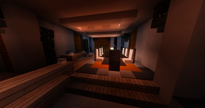 Modern House with a helipad Minecraft Map