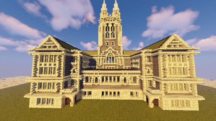 Replica of College Hall (close to 1:1 scale) Minecraft Map