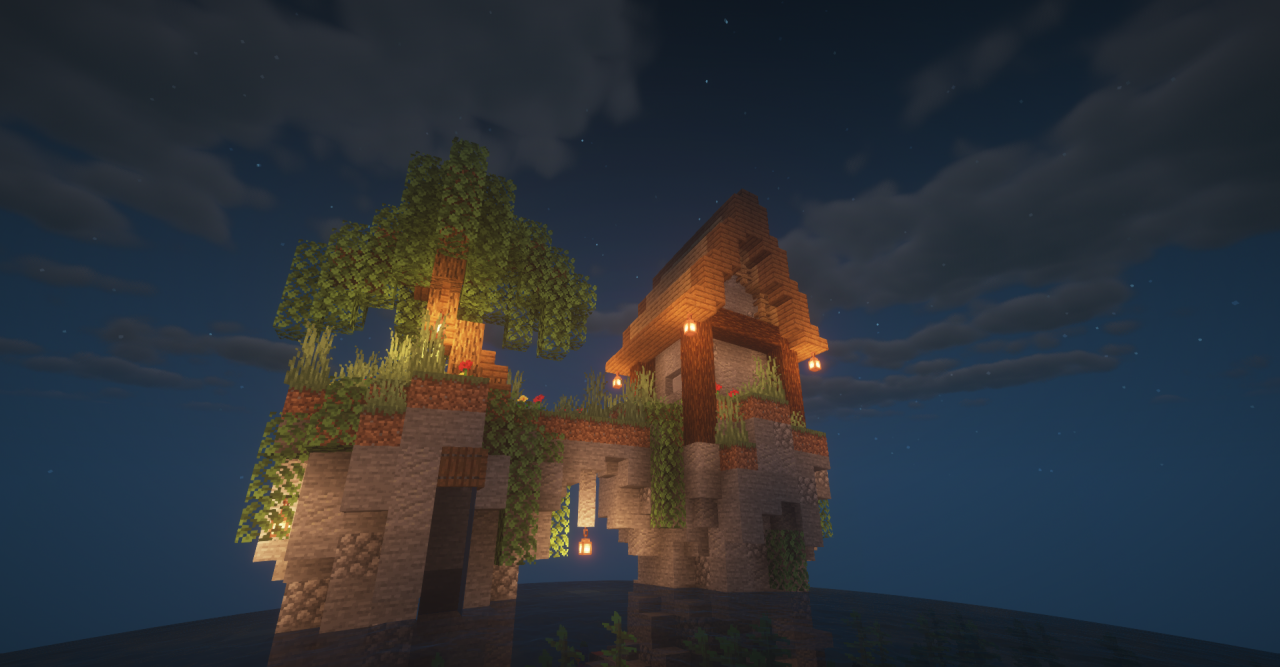 custom island w/small house Minecraft Map