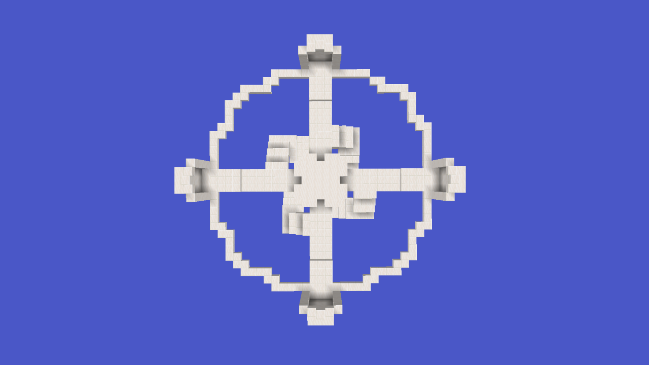 Server hub of mainly quartz Minecraft Map