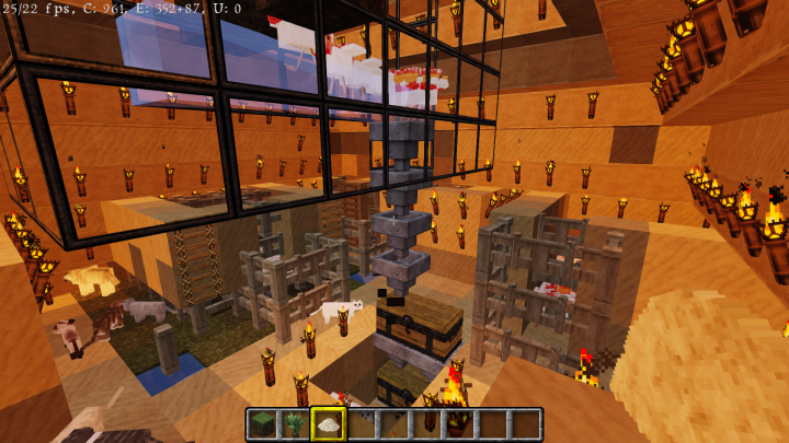 start your adventure near a sand castle and prison Minecraft Map