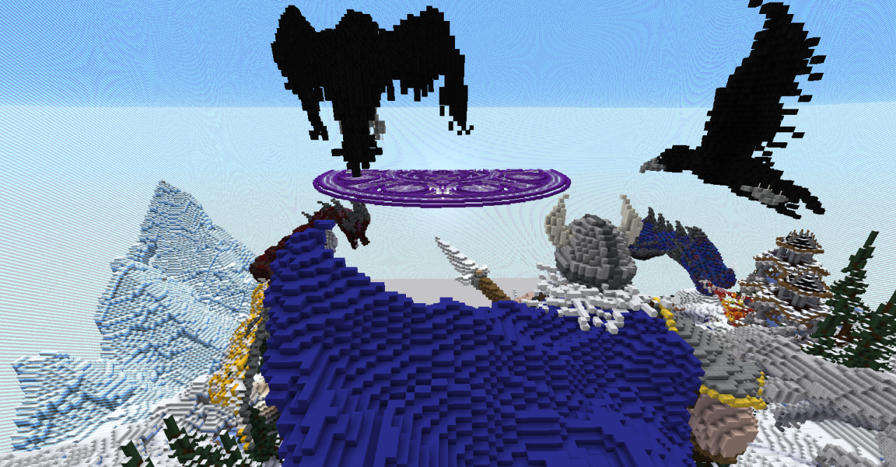 Statue of Odin on OdinCraft's Lobby Minecraft Map