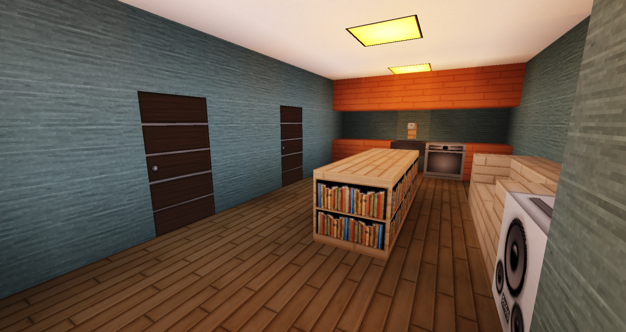 Blue Apartment Building Minecraft Map