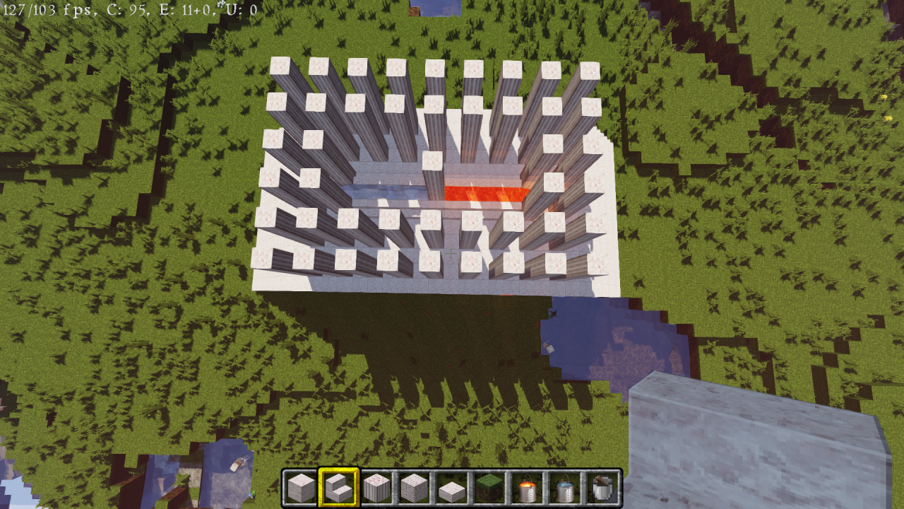 lava and water temple art Minecraft Map