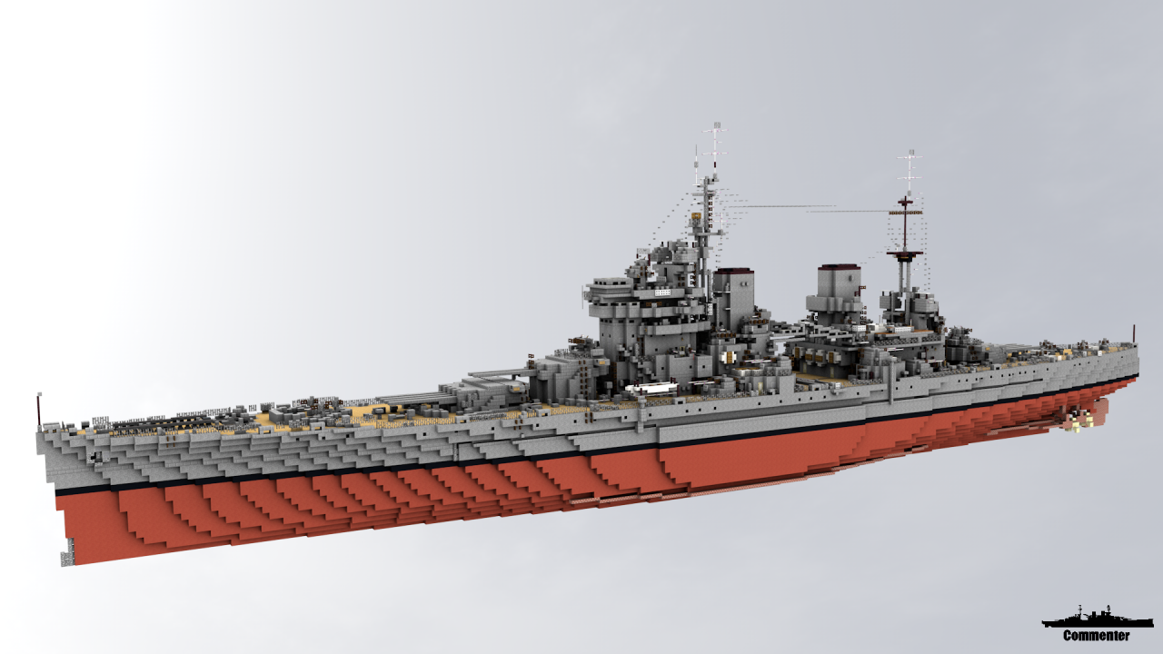 HMS Howe 1:1 Scale KGV Class Minecraft Map