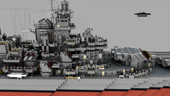 USS Iowa 1945 1:1 Scale Minecraft Map