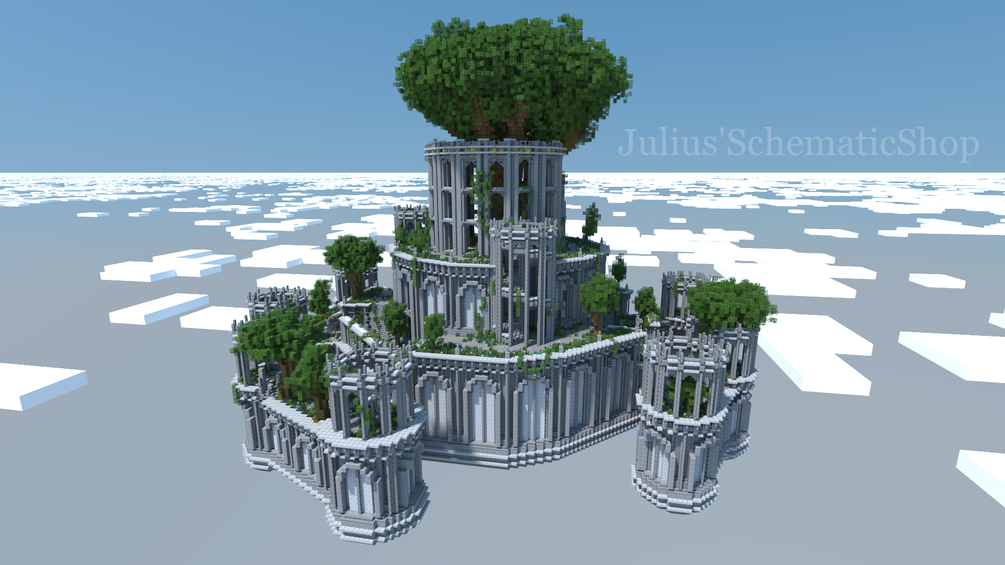 Flying Castle Ruin - inspired by Studio Ghibli Minecraft Map