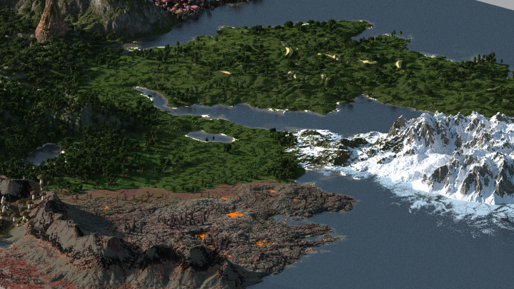 RPG island with biomes - 4000х4000 WorldPainter Minecraft Map