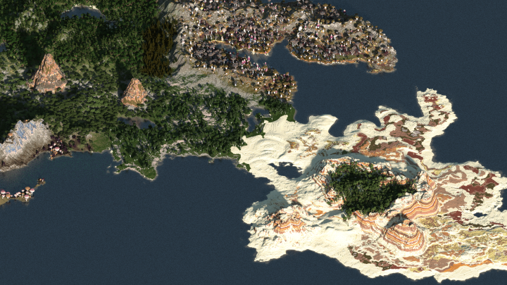 RPG island with biomes - 4000х4000 WorldPainter Minecraft Map