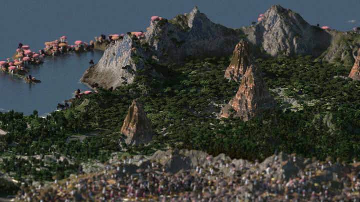 RPG island with biomes - 4000х4000 WorldPainter Minecraft Map