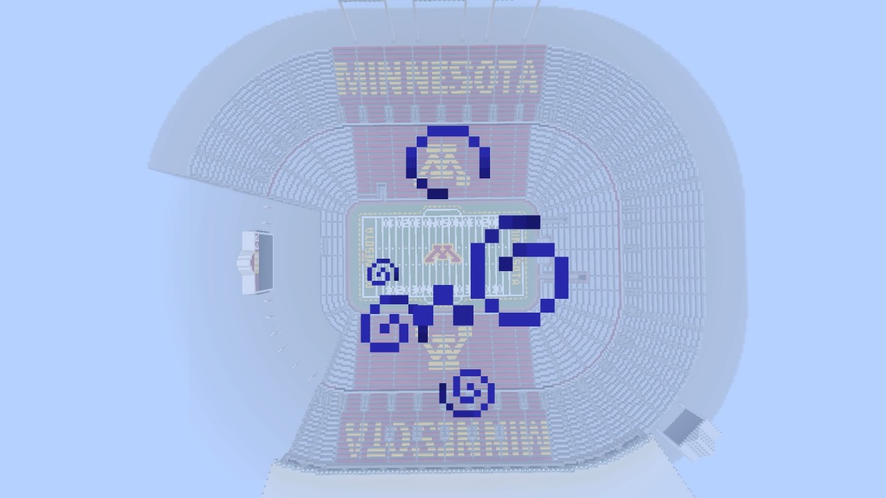 Minecraft TCF Bank Stadium- Home of the Minnesota Golden Gophers ...