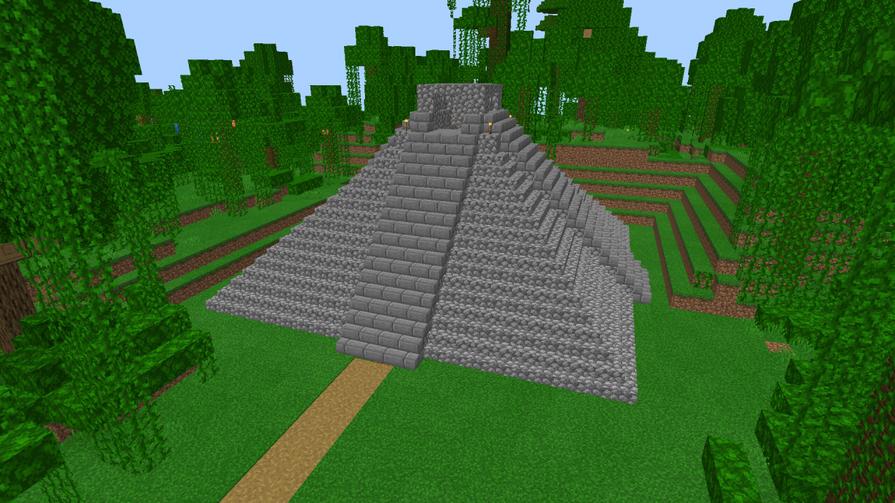 Tree-tops & Temples MCBE survival build Minecraft Map