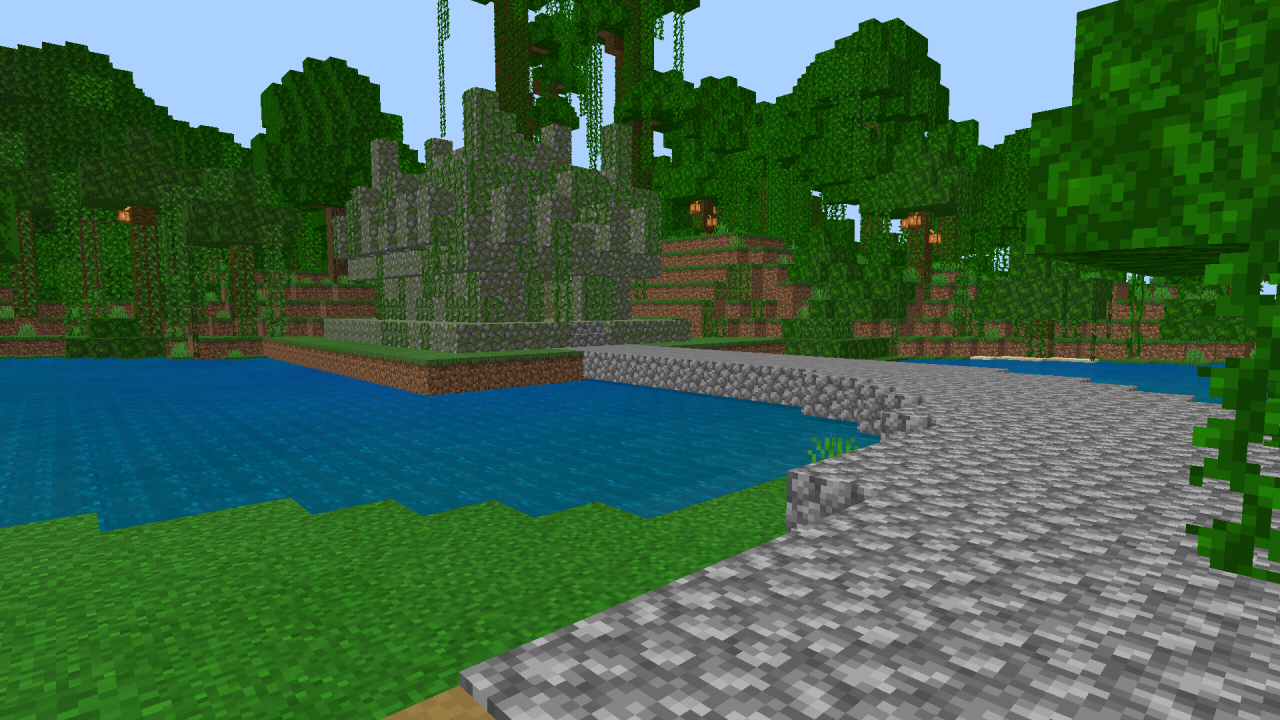 Tree-tops & Temples MCBE survival build Minecraft Map