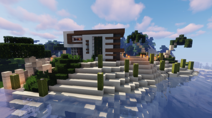 Realistic Modern Beach House Minecraft Map