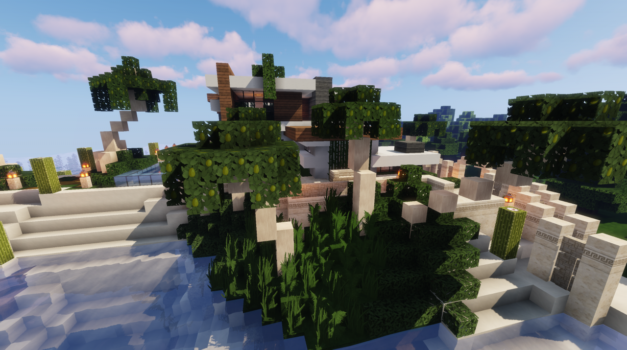 Realistic Modern Beach House Minecraft Map
