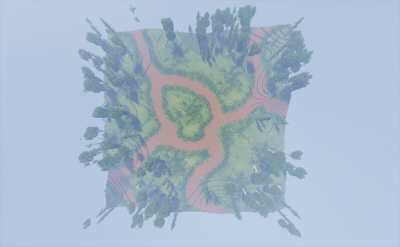 Beautiful Forest Warzone [512x512] Minecraft Map
