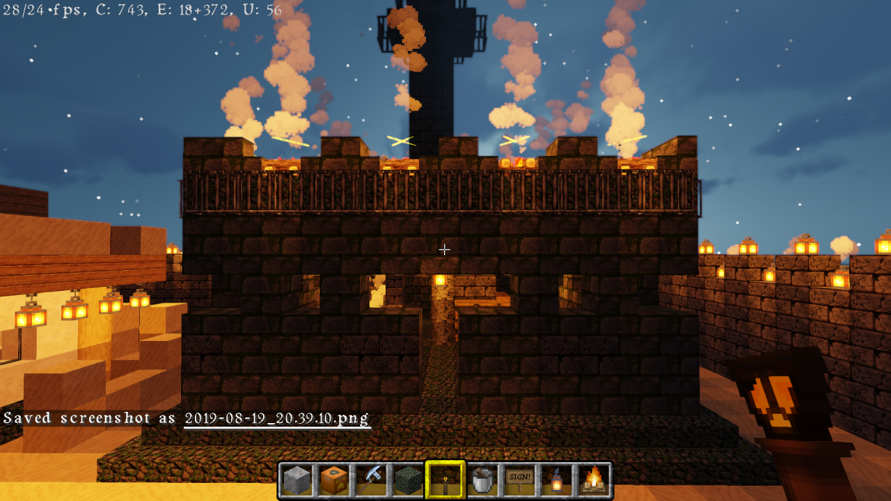 endless flat earth desert with walled kingdom Minecraft Map