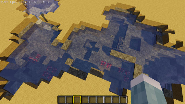 endless flat earth desert with walled kingdom Minecraft Map