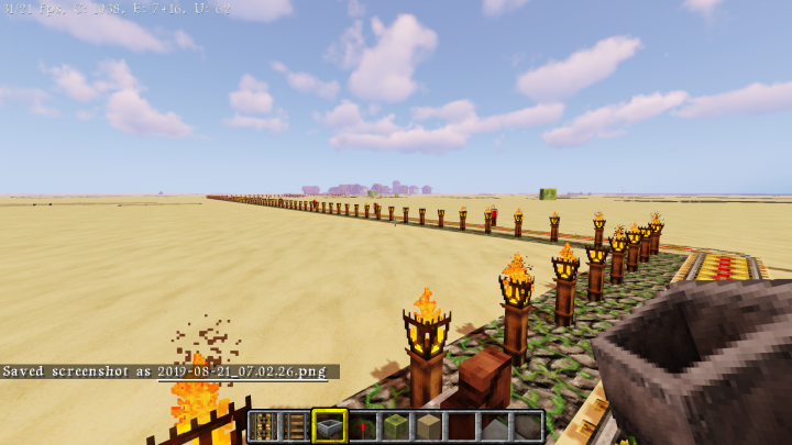 endless flat earth desert with walled kingdom Minecraft Map