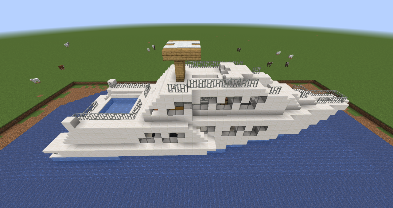 Modern yacht 7. Minecraft Map