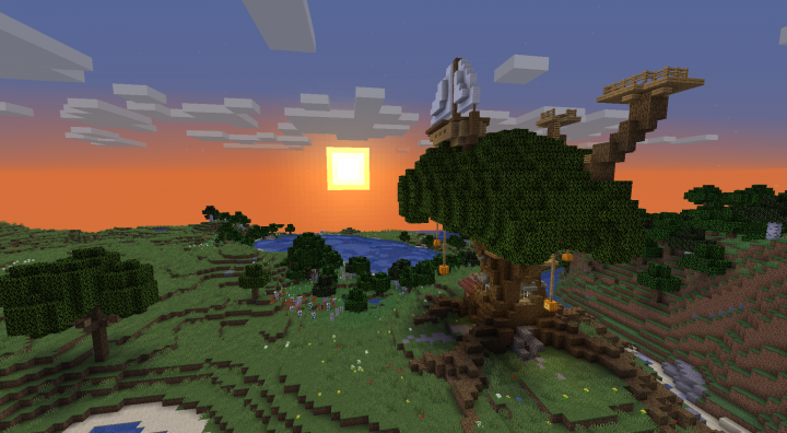 mega-tree treehouse Minecraft Map