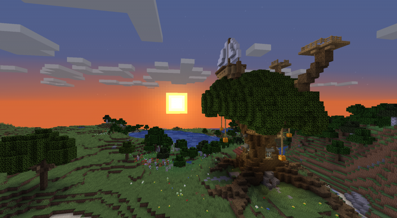 mega-tree treehouse Minecraft Map