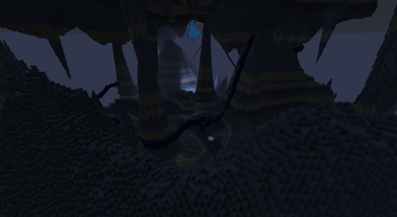Ice Cavern Dragon Serpent Minecraft Map