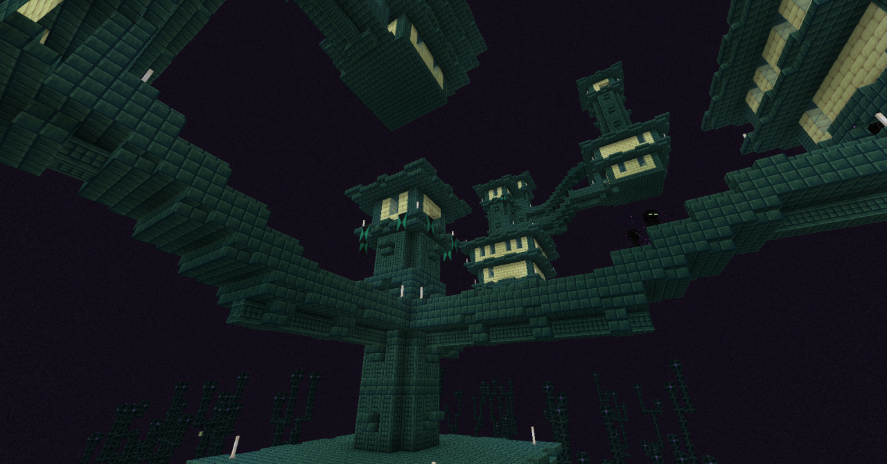 Green End Cities & Old Enderman Eyes Minecraft Texture Pack