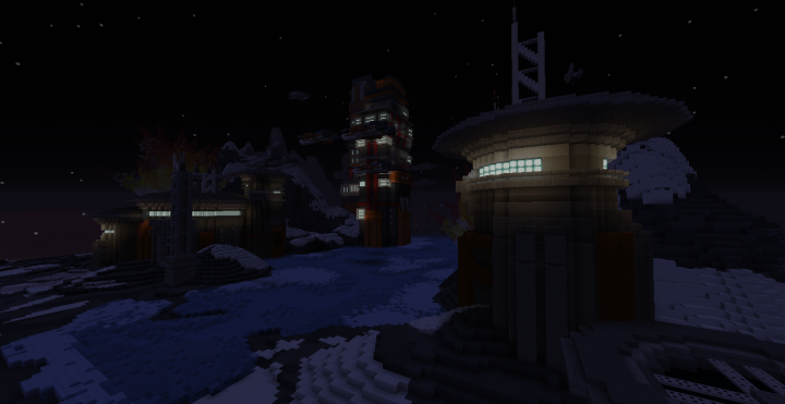 sci-fi Research base "Oxided-35" Minecraft Map