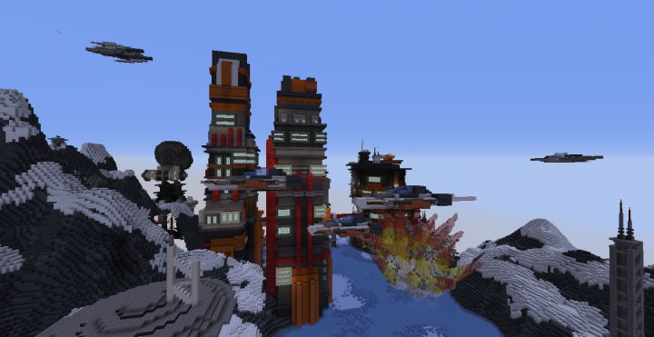 sci-fi Research base "Oxided-35" Minecraft Map