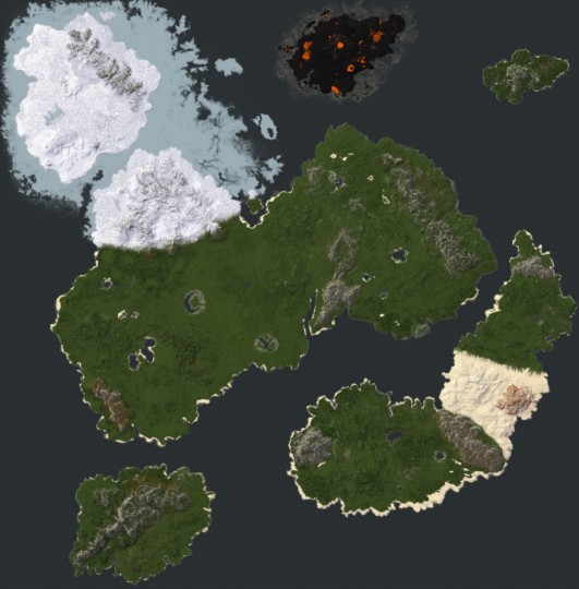 RPG world - 16000x16000 Minecraft Map