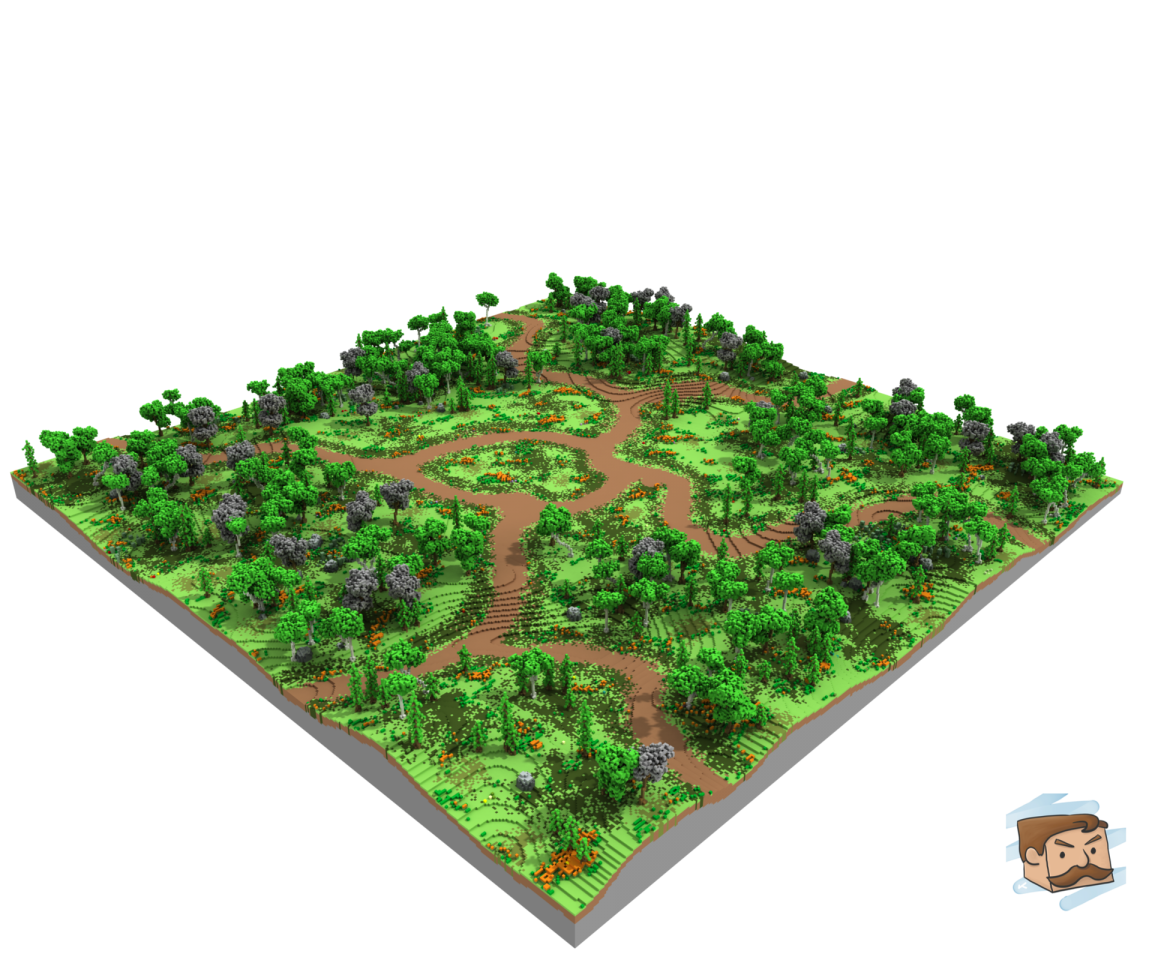 Beautiful Forest Warzone [512x512] Minecraft Map