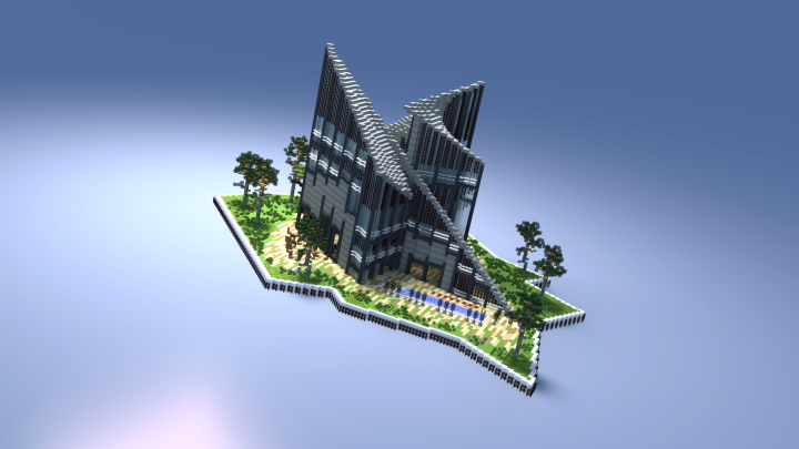 A deconstructivist house Minecraft Map