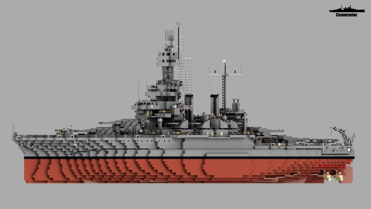 USS Maryland 1:1 Scale Minecraft Map