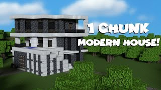 1 Chunk Modern House Minecraft Map