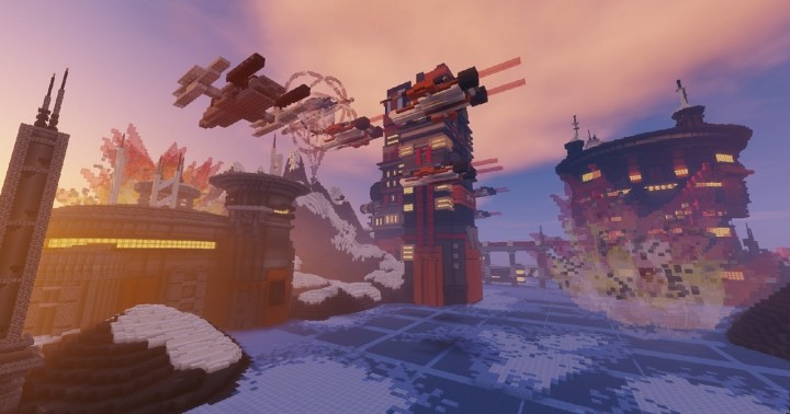 sci-fi Research base "Oxided-35" Minecraft Map