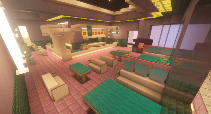 Polaris Arcade Center and Resturant | 80s AESTHETIC build | Minecraft ...