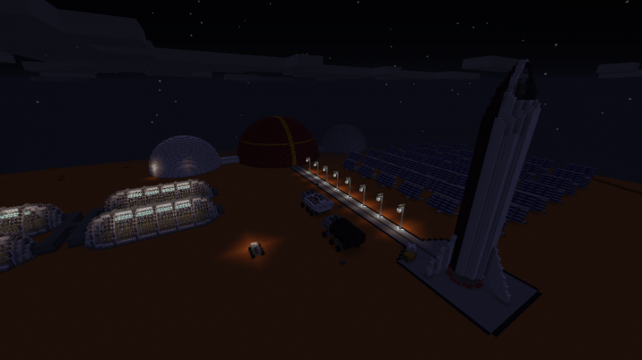 SpaceX Mars Colony Minecraft Map