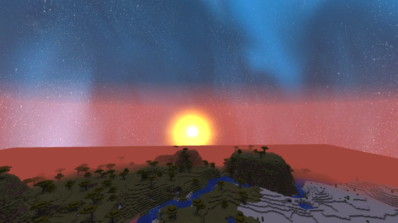 Blue Painted Nebula - Realistc Planets Minecraft Texture Pack