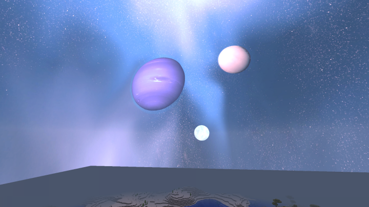 Blue Painted Nebula - Realistc Planets Minecraft Texture Pack