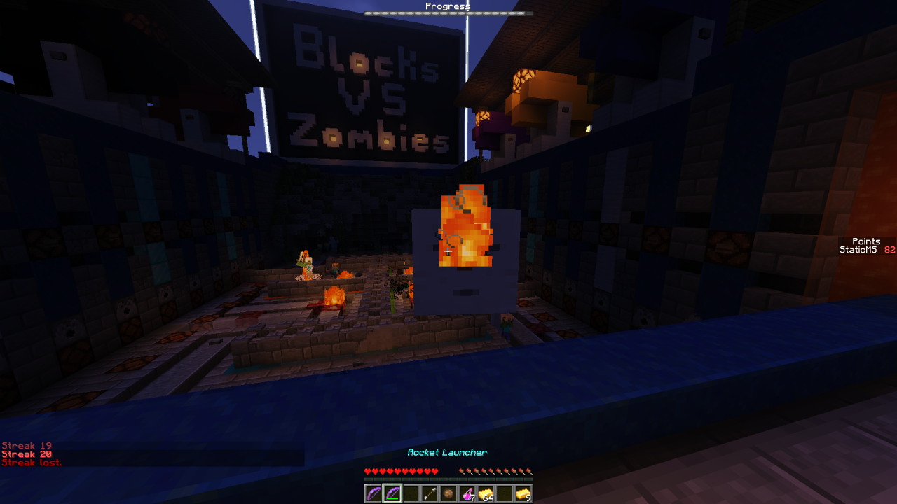 Blocks vs. Zombies Remake Version 1.1 Minecraft Map