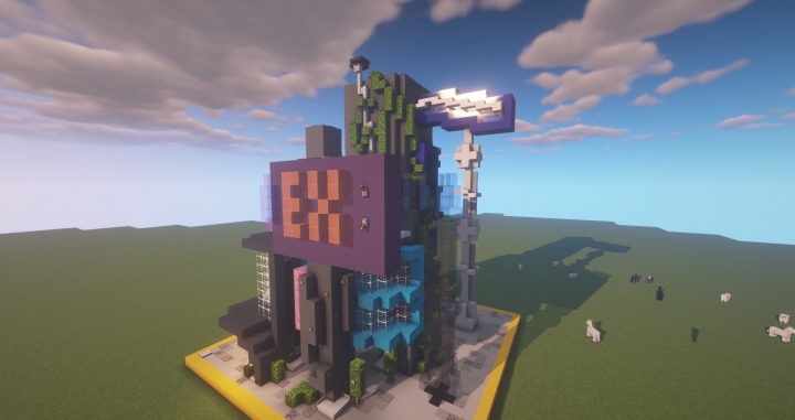 Cyberpunk 2077 Themed Plot Minecraft Map